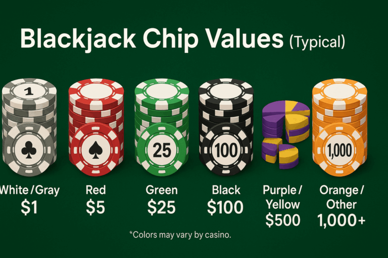 Valor y colores de las fichas de casino - Guía completa - NowG.net
